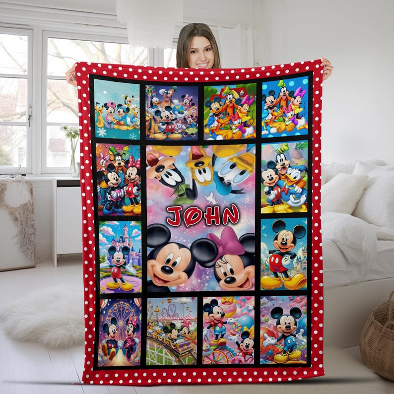 Personalized Mickey and Friends Blanket, Mickey Clubhouse Blanket ...
