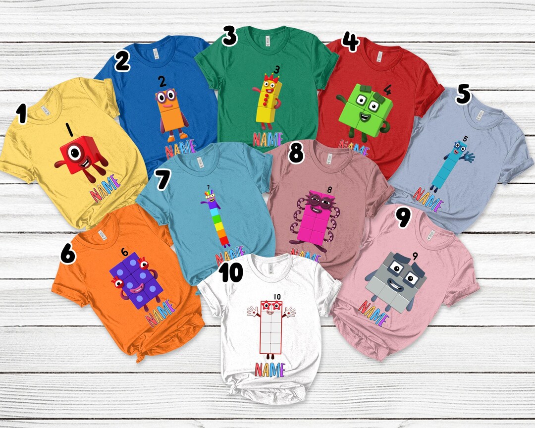 Numberblocks Group Shirt, Numberblocks Family Birthday Shirt ...