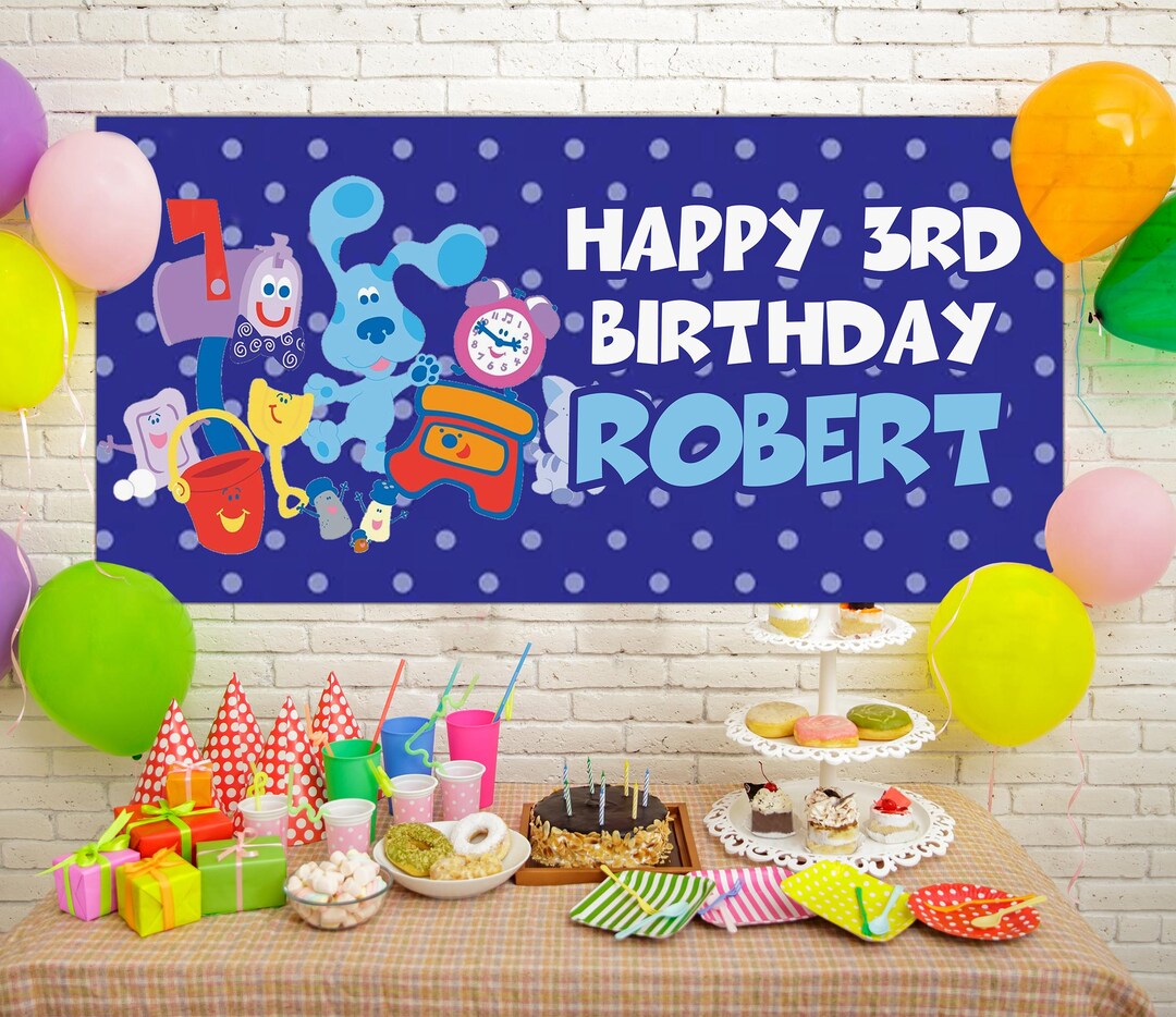 Blue's Clues Birthday Banner, Blue's Clues Party Banner, Blue's Clues Banner, Birthday Banner ...
