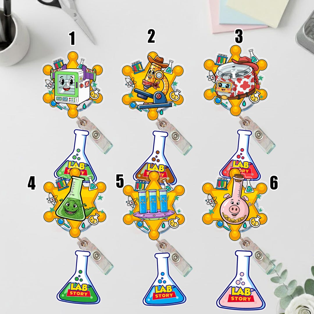 Personalized Lab Story Week 2026 Badge Reel: Multi Design Lab Tech ...