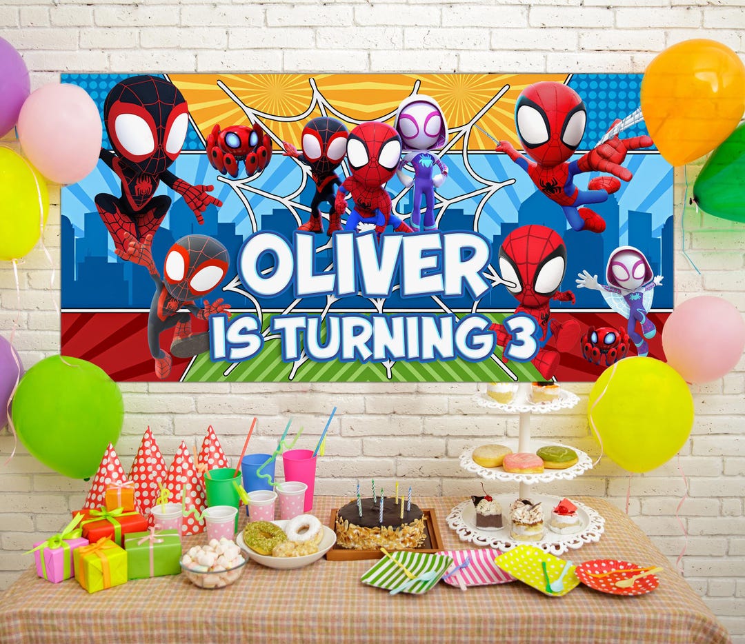 Personalized Spidey and His Amazing Friends Birthday Backdrop,custom ...