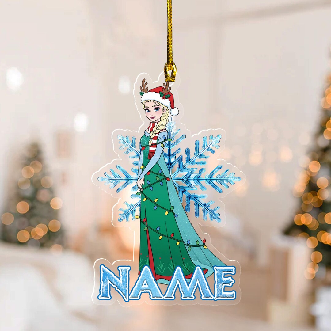 Personalized Elsa Frozen Christmas Ornament, Disney Ornament Christmas ...
