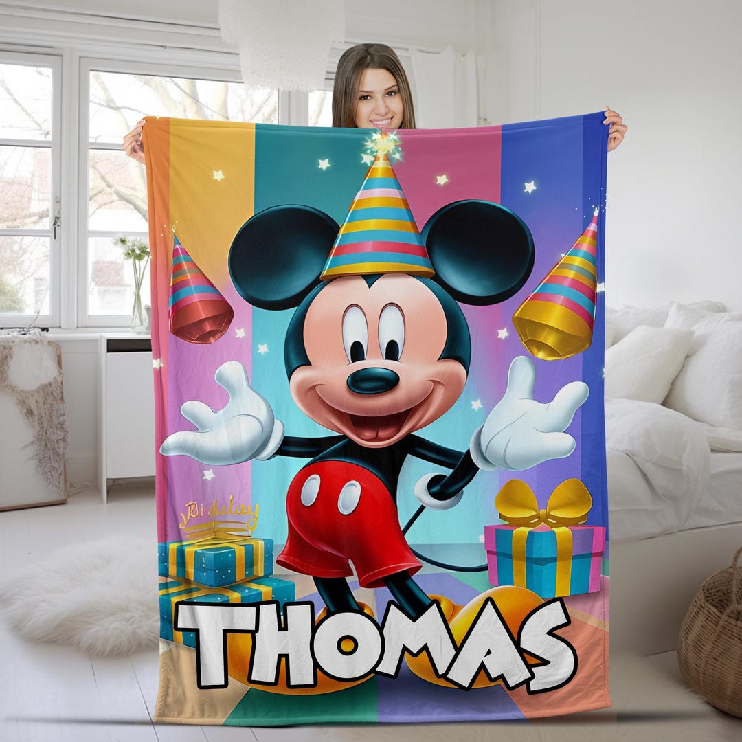 Personalized Cartoon Characters Blanket,disney Mickey Blanket, Custom ...