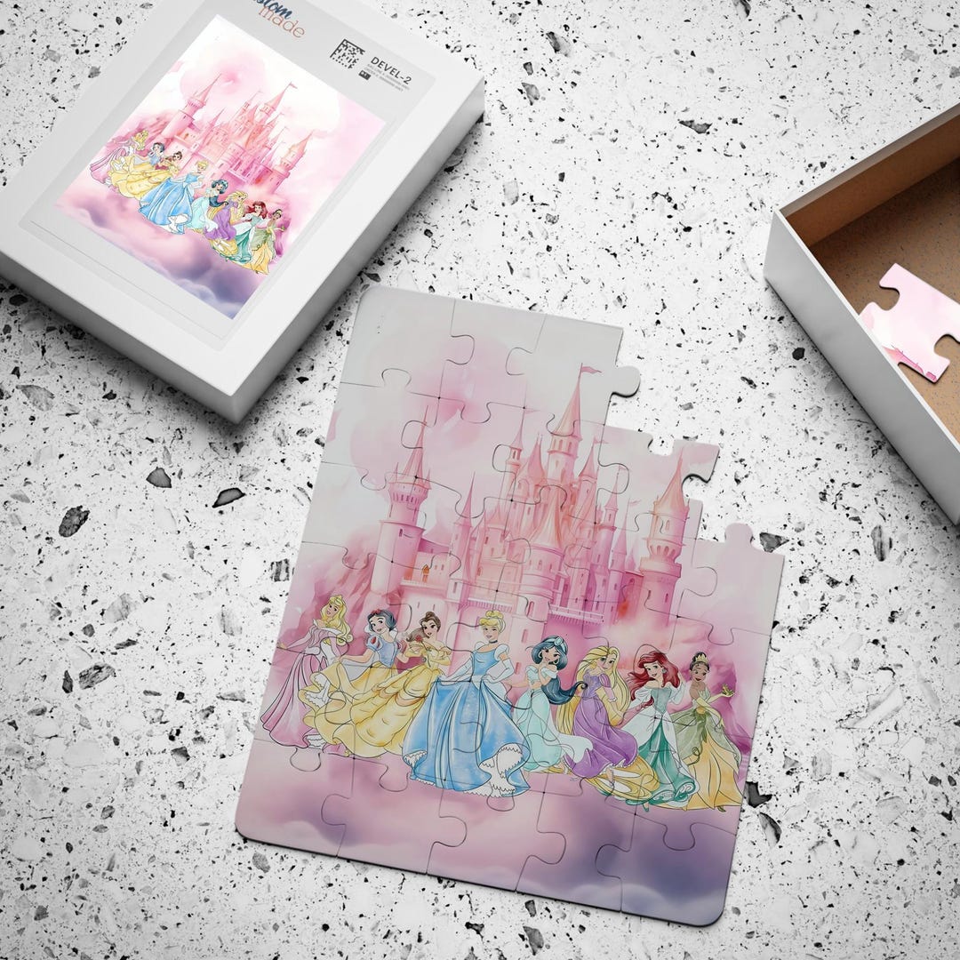 Disney Princesses Puzzle With Name Kids Jigsaw Gift Son Daughter ...