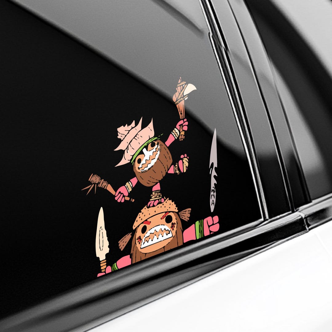 Moana Coconuts, Funny Moana Peeking Car Window Decal, Disney Moana ...