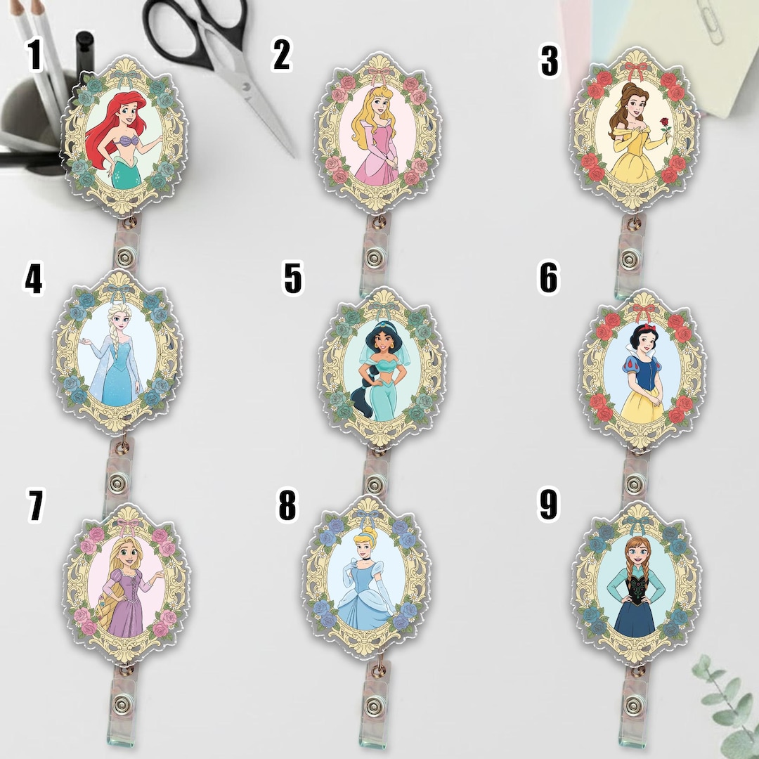 Coquette Princess Badge Reel,cinderella Disney Girl Trip Retractable ID ...