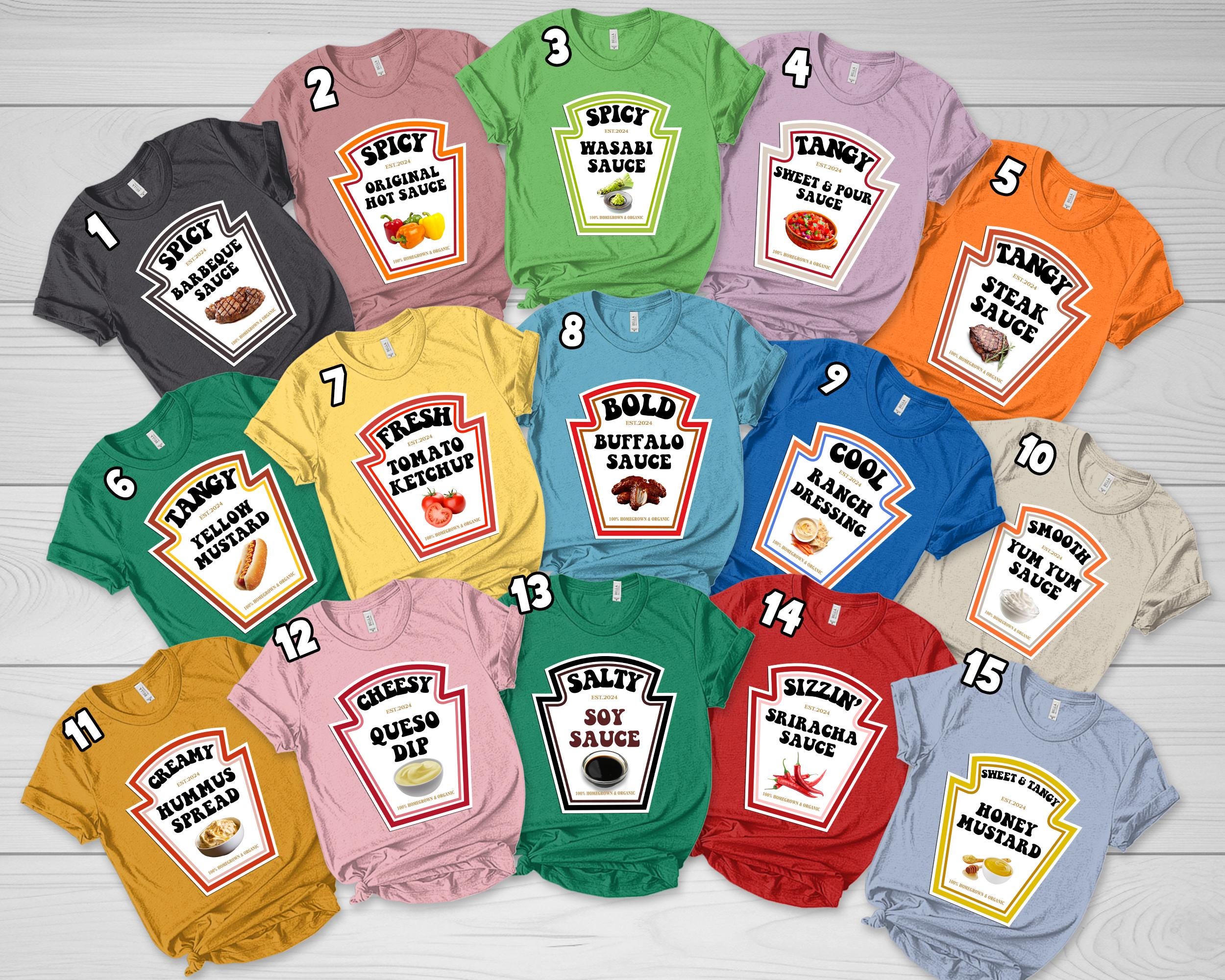 Group Condiment Shirt, Group Halloween Costume Shirt, Condiment Costume ...