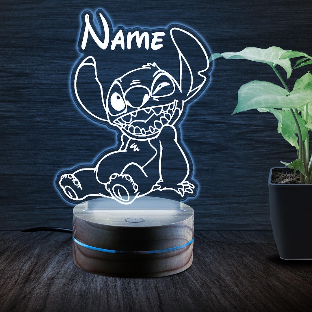 Stitch Kids Personalized Acrylic Night Light, Stitch Led Light for Kids ...