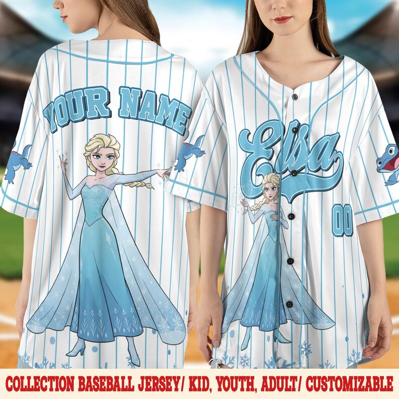Custom Disney Princess Elsa Frozen Simple,custom Name Disney Game Day ...