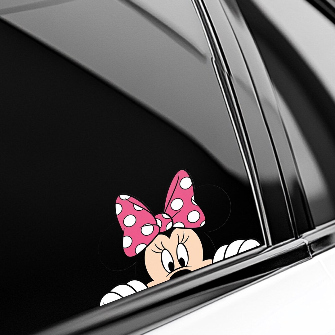 Minnie Mouse Smile Peekapoo Peeker Peeking Car Window Decals - Bumper ...