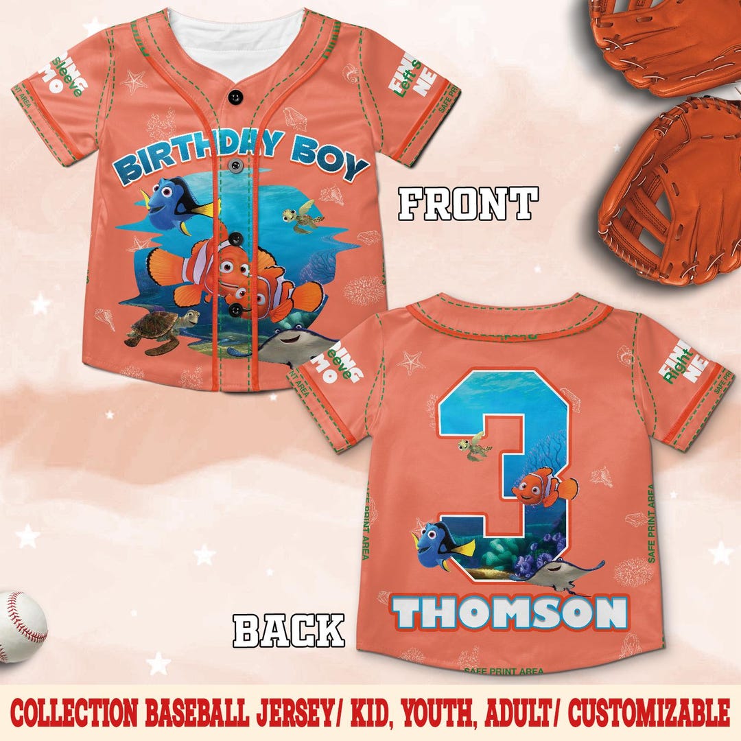 Personalized Disney Finding Nemo Vintage Nemo, Disney Baseball Jersey ...