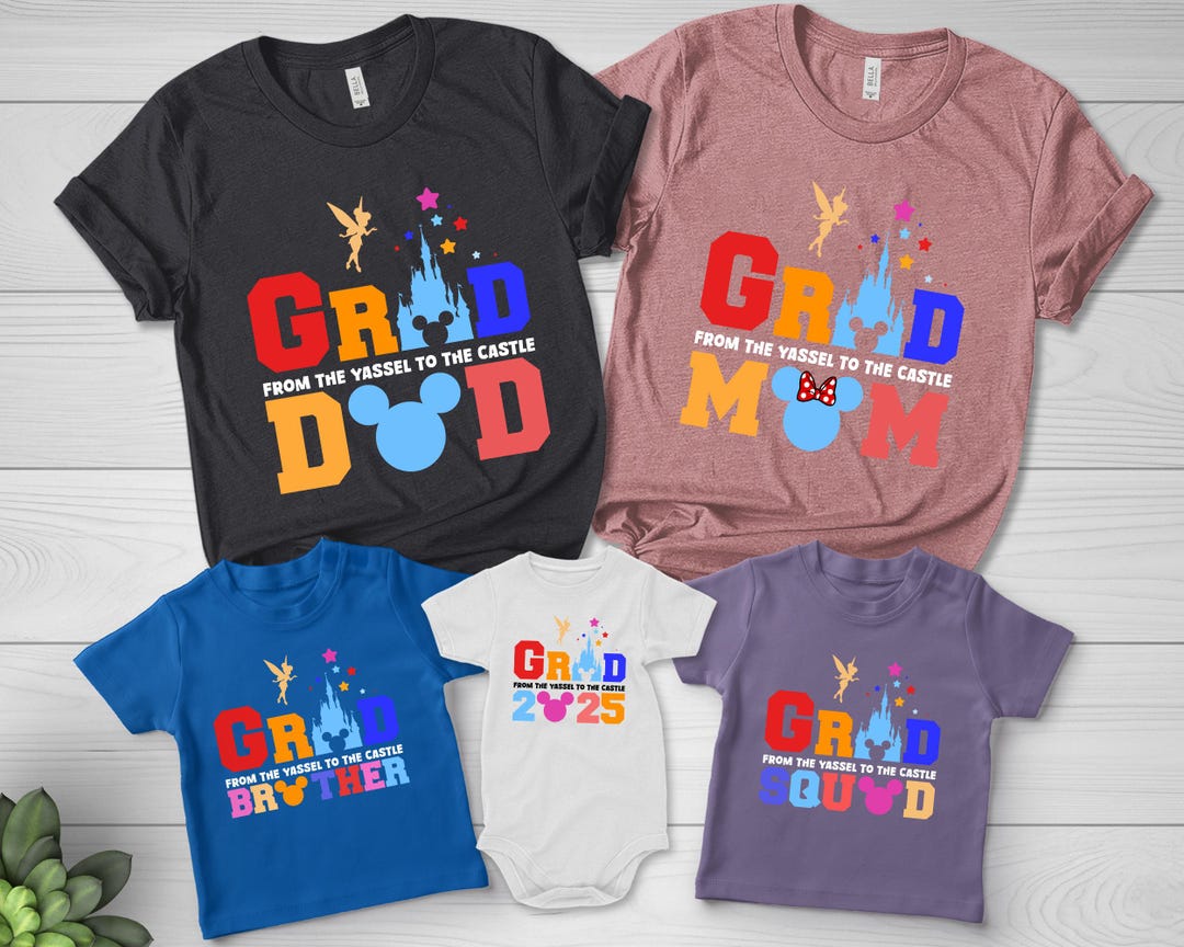 Disney Grad 2025 Shirt,graduation Castle Family Trip Shirt, Magic ...