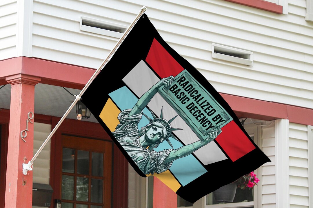Radicalized by Basic Decency Flag, Social Justice Activist Flag, Anti ...