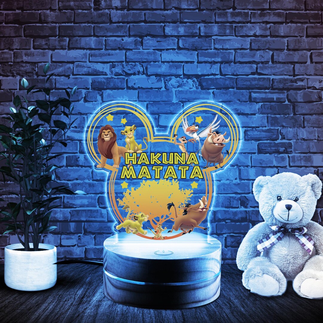 Custom Disney Lion King Night Light,mufasa Simba Timon Pumbaa Birthday ...