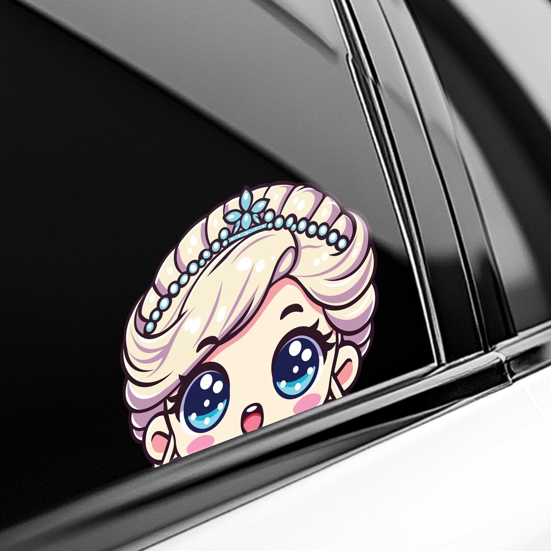Elsa Peekaboo Peeker Peeking Car Window Decals - Bumper Vinyl Stickers ...