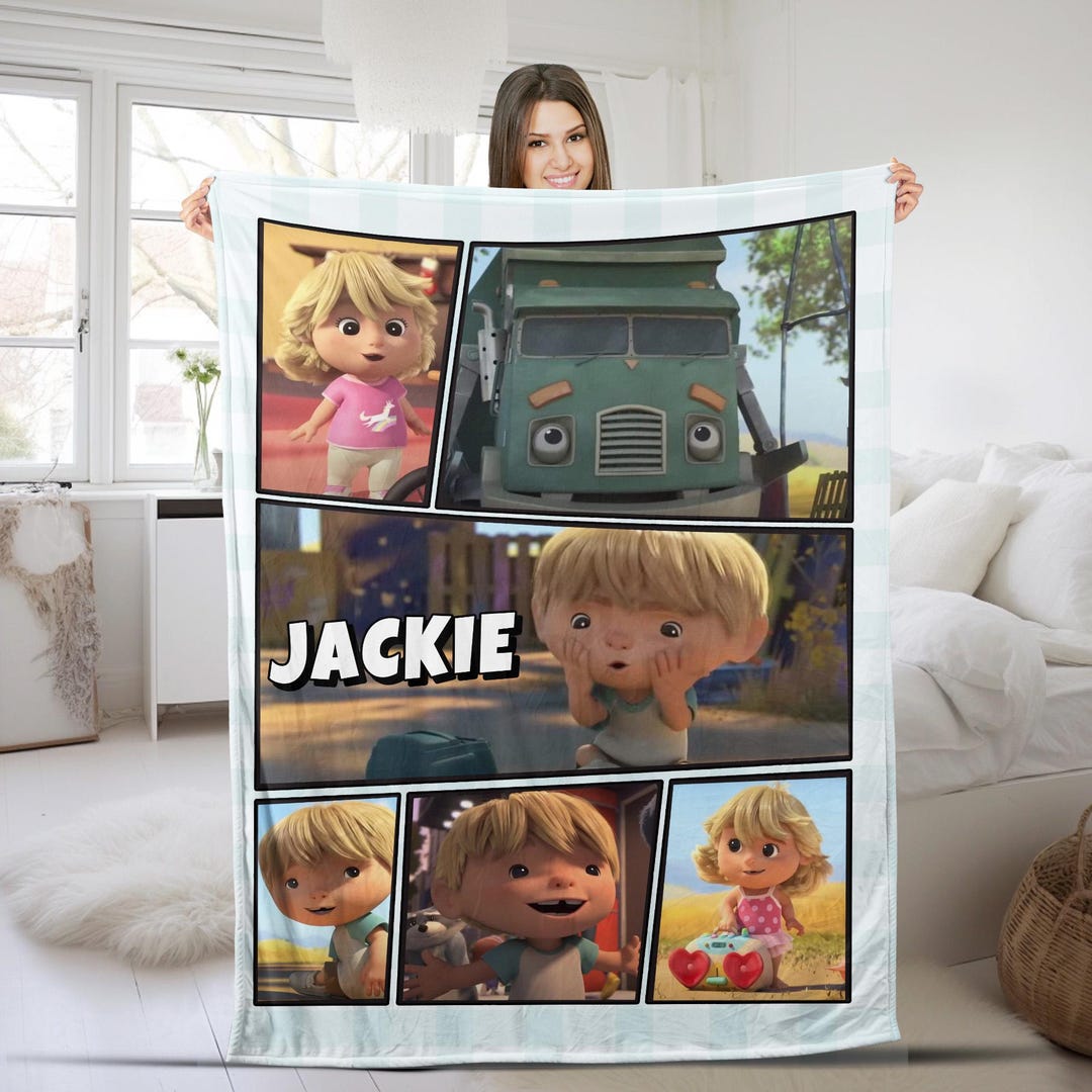 Personalized Trash Truck Blanket, Trash Truck Blanket, Series Trash ...