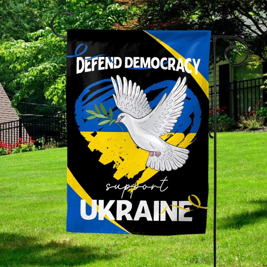 Stand With Ukraine Garden Flag | Support Ukraine House Flag | Ukraine ...