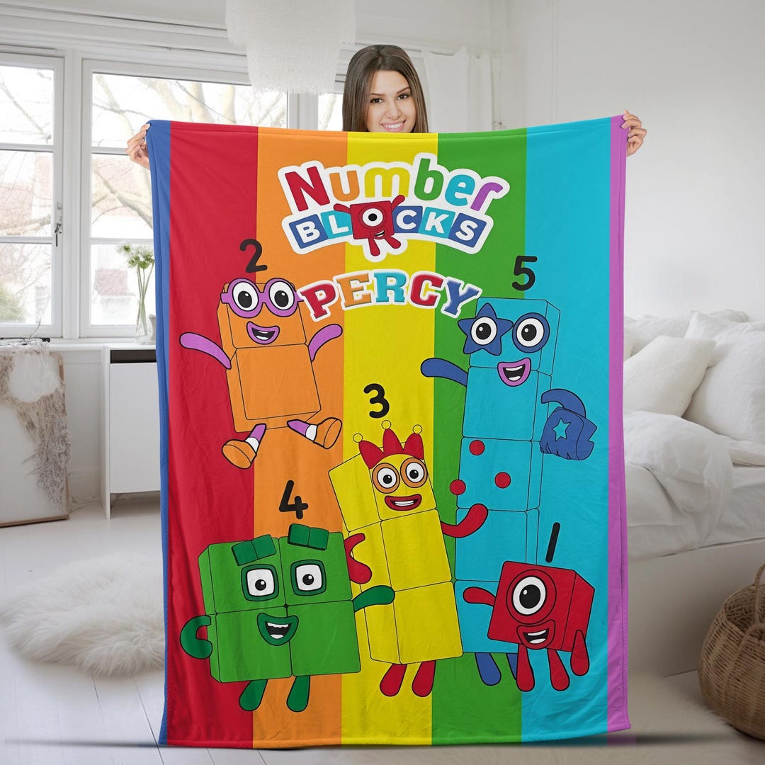 Personalized Numberblocks Quilt Blanket,numberblocks Kids Blanket ...
