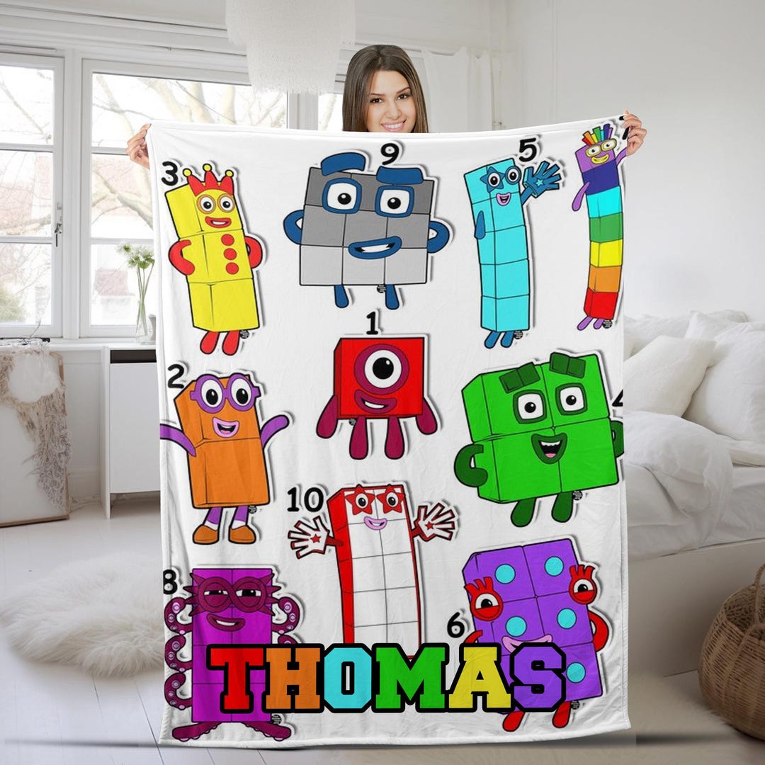 Personalized Numberblocks Blanket, Numberblocks Blanket, Numberblocks ...