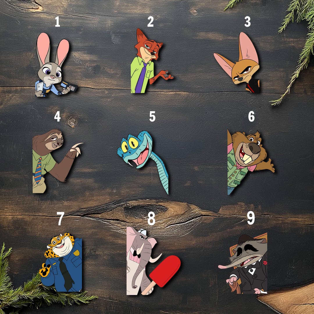 Zootopia Peeker Peeking Sticker, Judy Hopps Nick Wilde Peekaboo Car ...