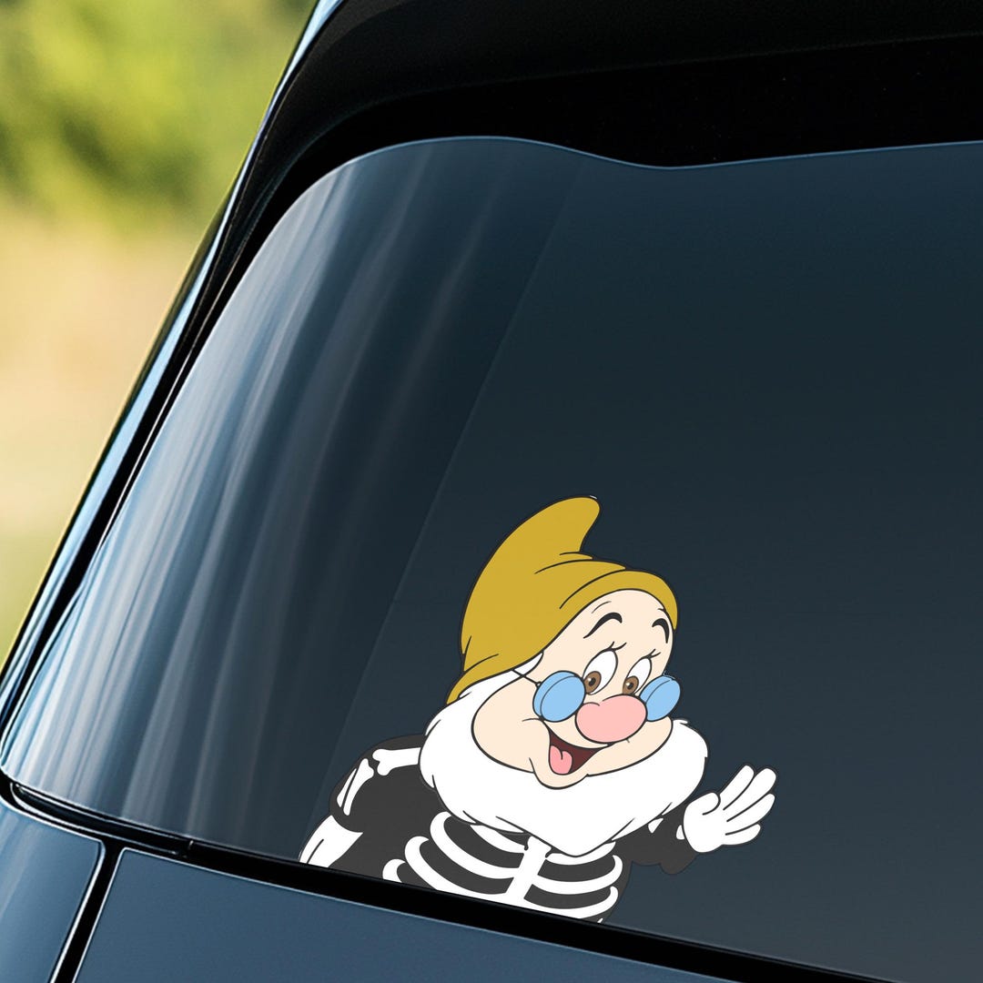 Seven Dwarfs Peekaboo Peeker Peeking Car Window Decals - Bumper ...