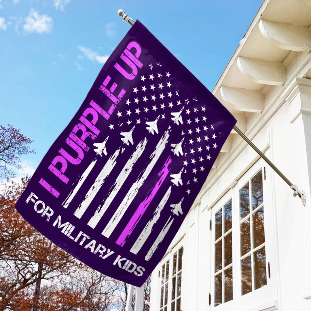 Purple up Military Child Garden Flag,purple up Garden Flag,purple up ...