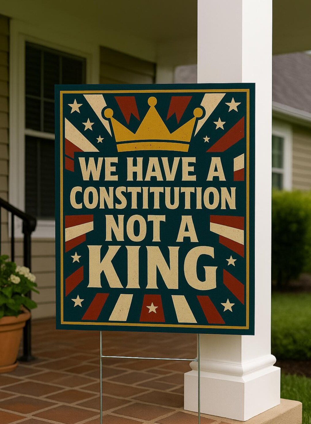 We Have A Constitution Not A King Yard Sign, No Kings Day Yard Sign, No ...