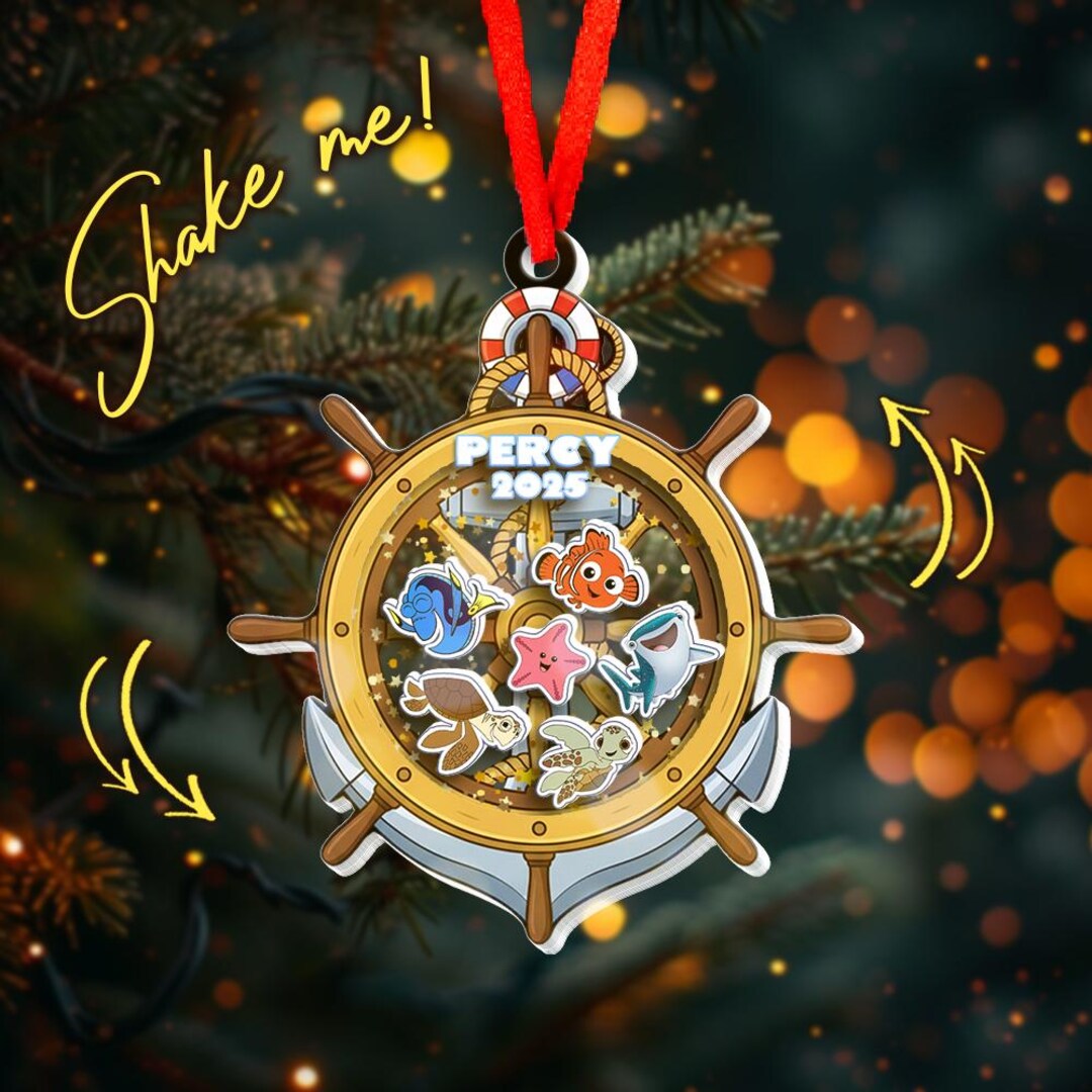 4D Customized Finding Nemo Christmas Ornament, Nemo Dory Shaker ...