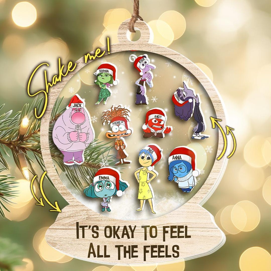 Personalized Inside Out Family Christmas Ornament, It's Okay to Feel ...
