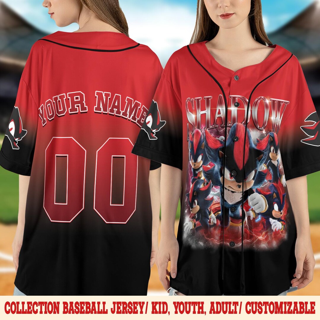 Personalize Sonic Shadow the Hedgehog Badass Jersey, Custom Sonic Game ...