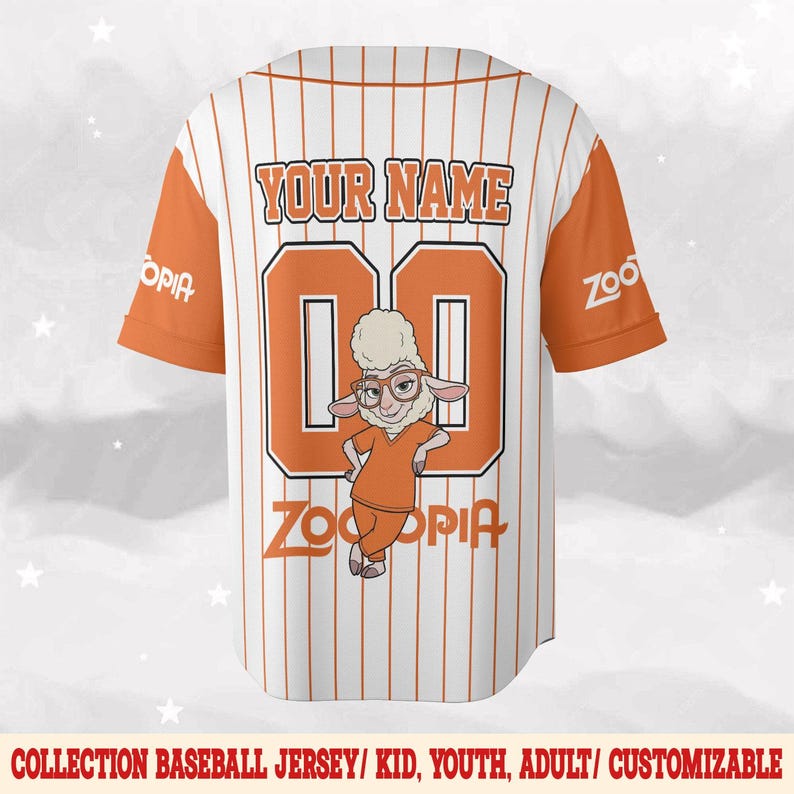 Disney Zootopia 2 Movie 2025 Baseball Jersey, Bell Wether Birthday ...