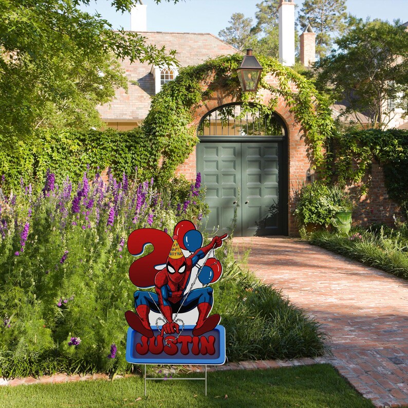Spidey Birthday Sign, Avengers Birthday Yard Sign Cut Out, Superhero ...