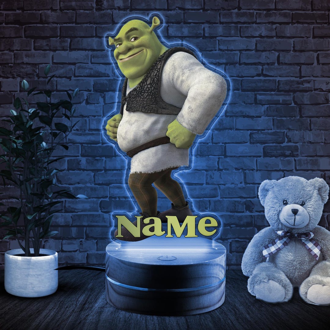 Custom Name Disney Shrek Night Light, Disney Cartoon Desk Lamp ...