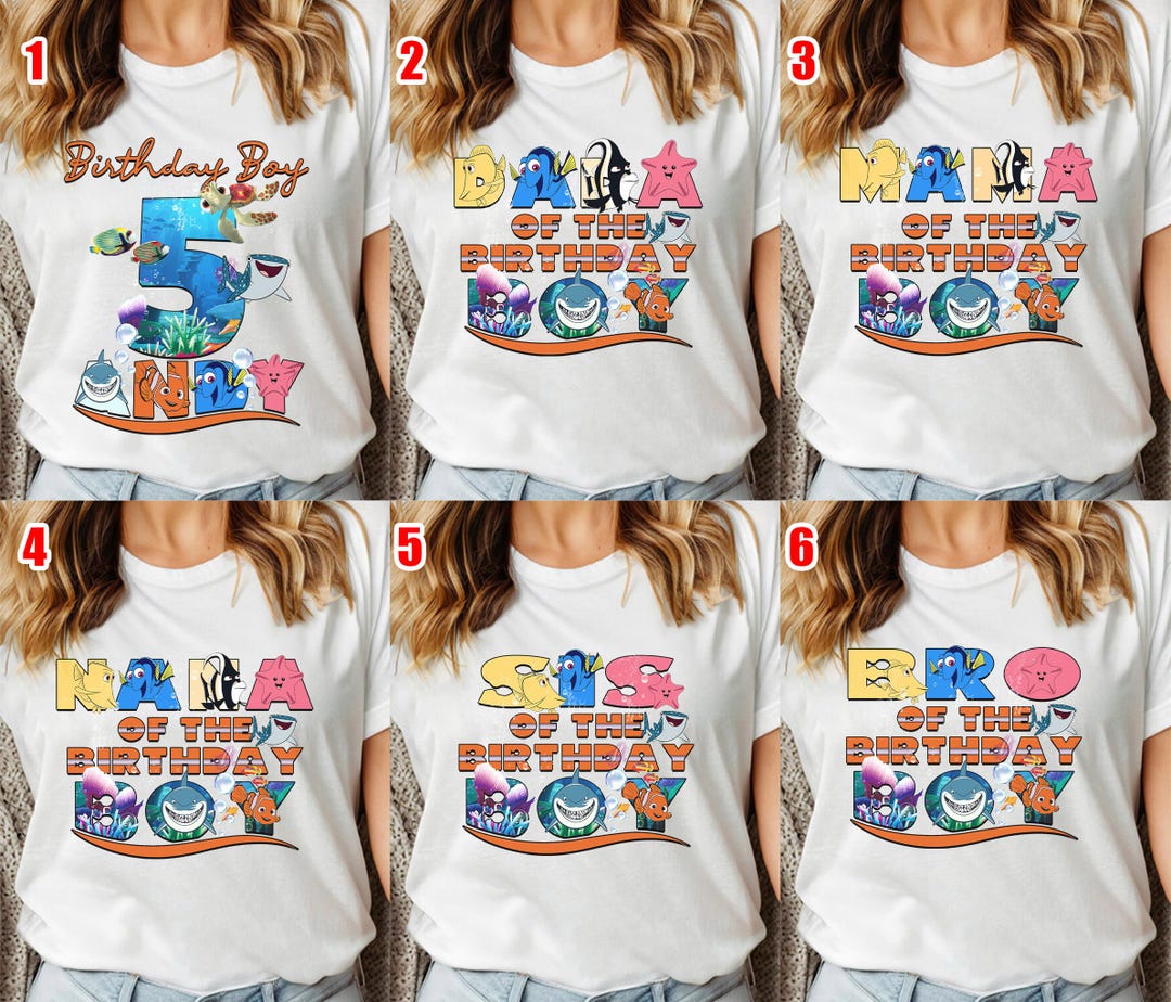 Custom Finding Nemo Birthday Boy Girl Shirt, Disney Birthday With ...