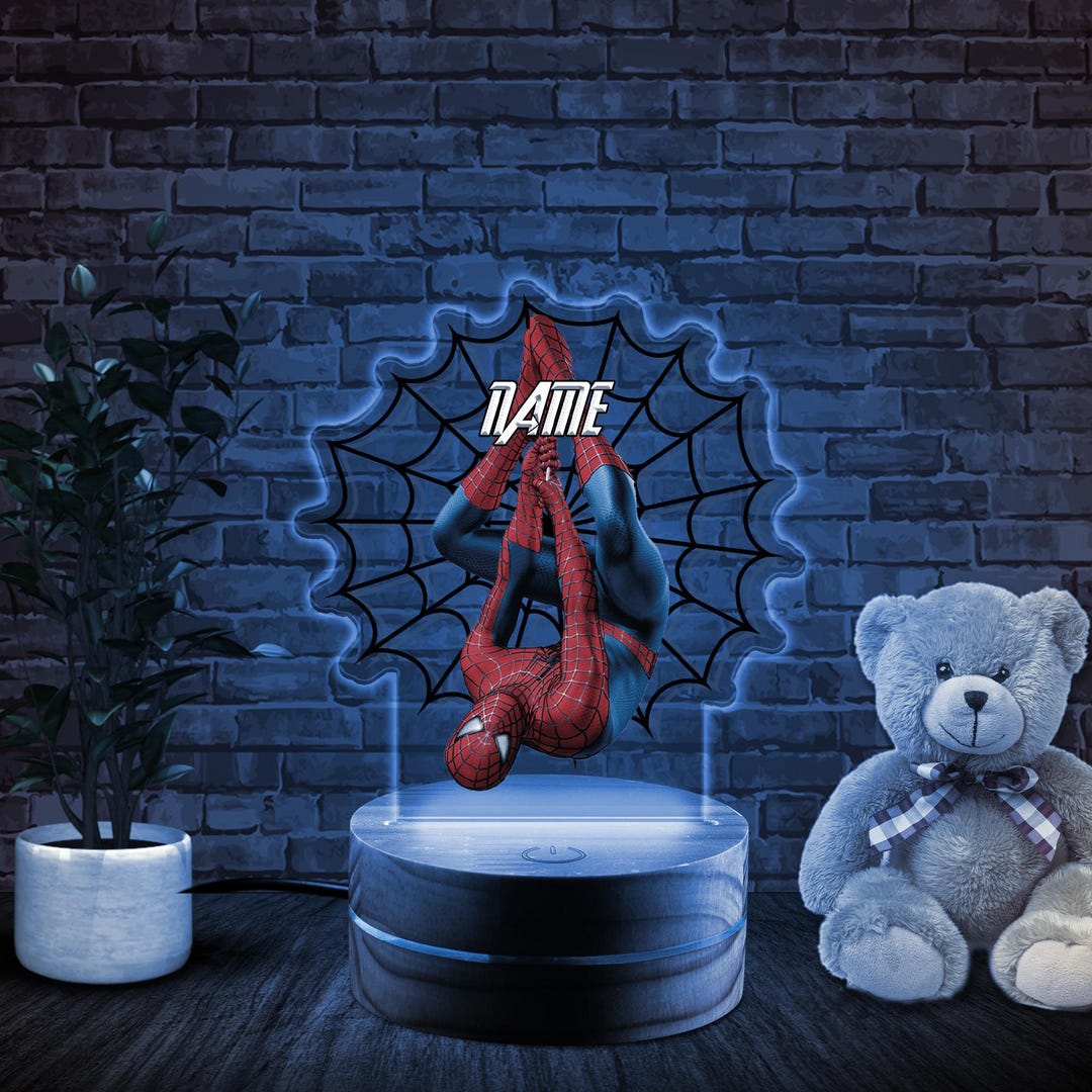 Personalized Superhero Led Night Light,spider Night Light,spidey ...
