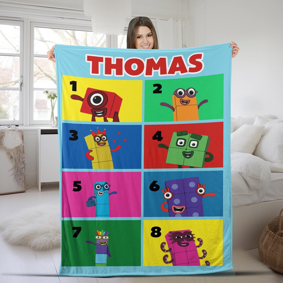 Personalized Numberblocks Quilt Blanket,numberblocks Kid Blanket,custom ...