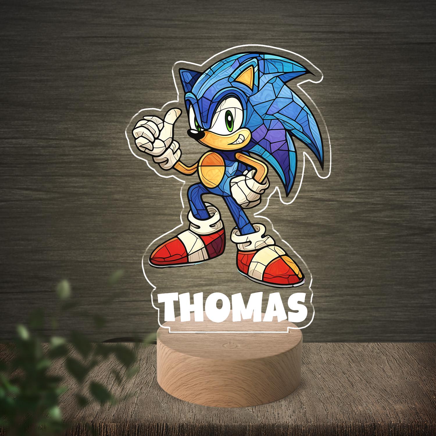 Sonic Hedgehog 3D LED Personalized Night Light LED Lamp, Personalized ...