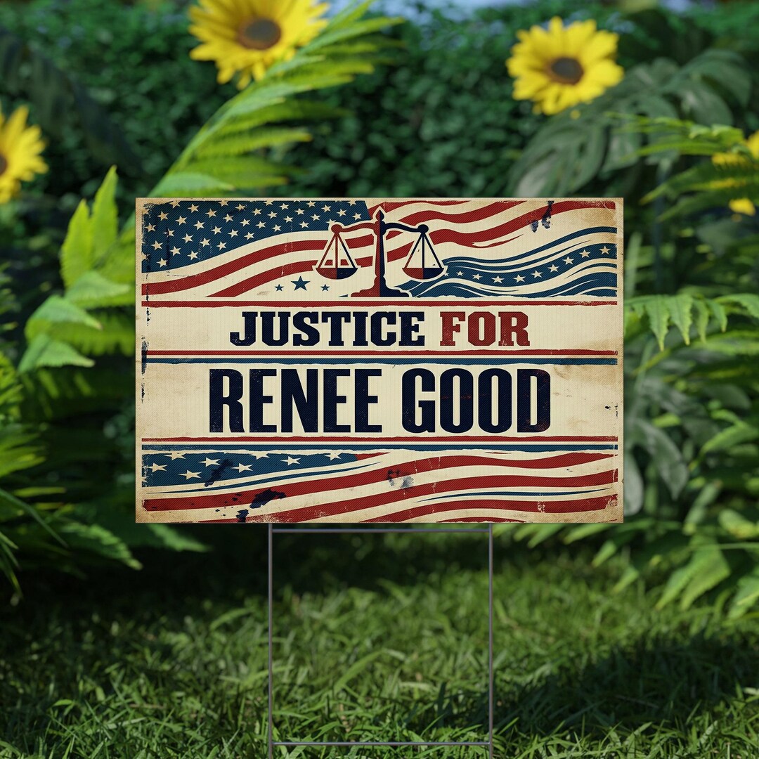 Justice for Renee Good Protest Sign, Anti ICE Sign, Keep the Immigrants ...