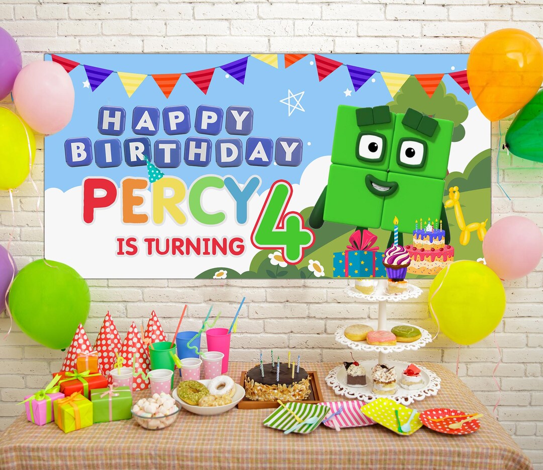 Personalized Birthday Numberblocks Banner, Party Banner, Numberblocks ...
