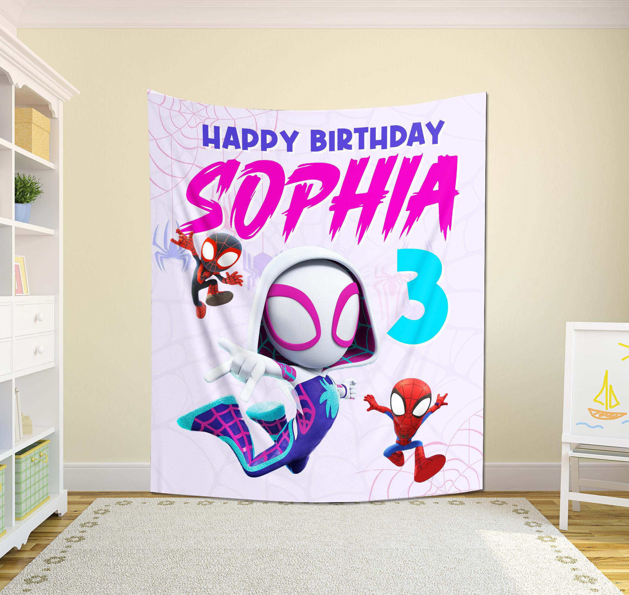 Spidey and His Amazing Friends Birthday Banner, Custom Marvel Superhero ...