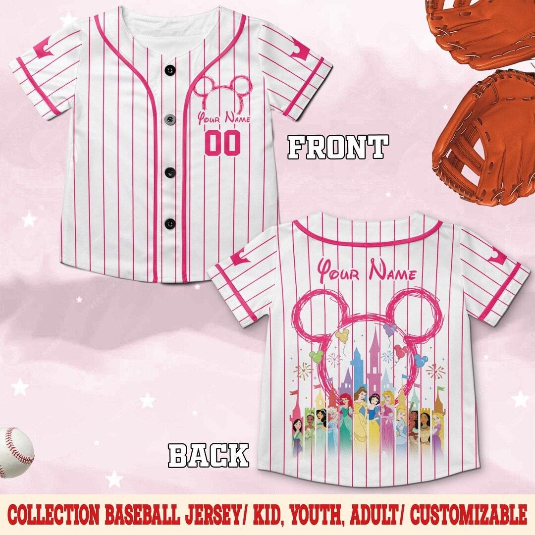 Princess Baseball Jersey, Custom Princess Baseball Team Shirt, Magic ...