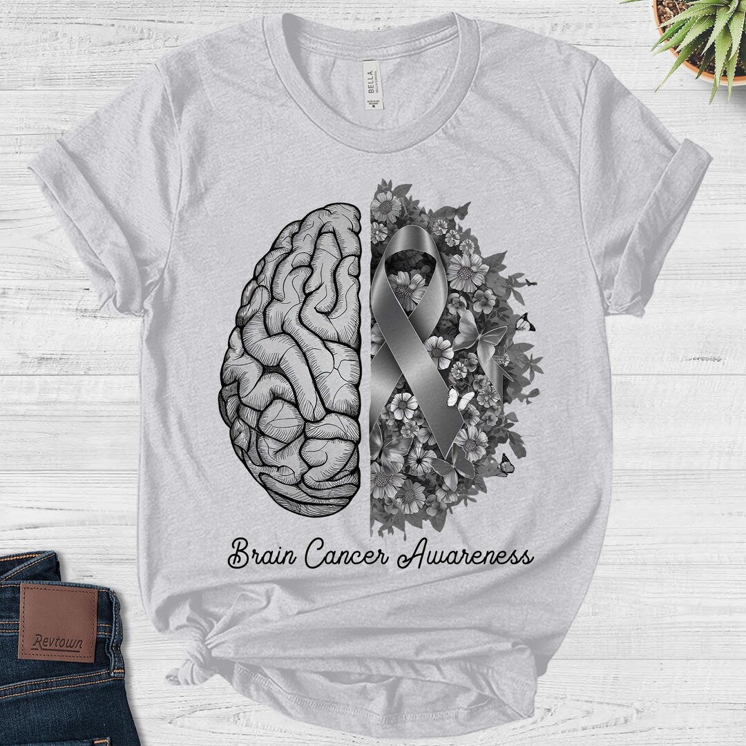 Brain Cancer Shirt, Brain Cancer Awareness T-shirt, Brain Cancer ...