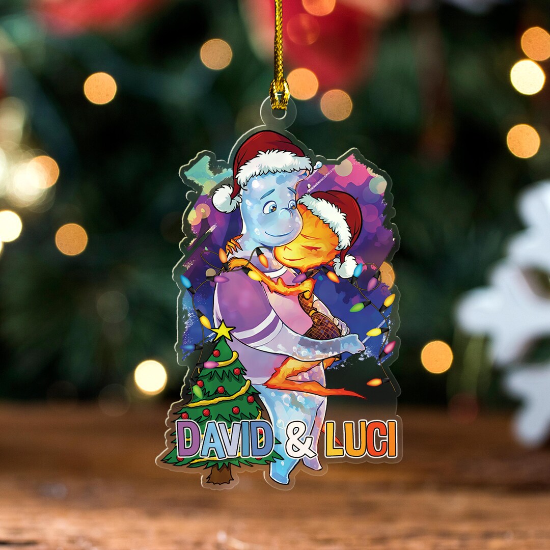 Personalized Disney Elemental Ember and Wade Ornament, Disney Elemental ...