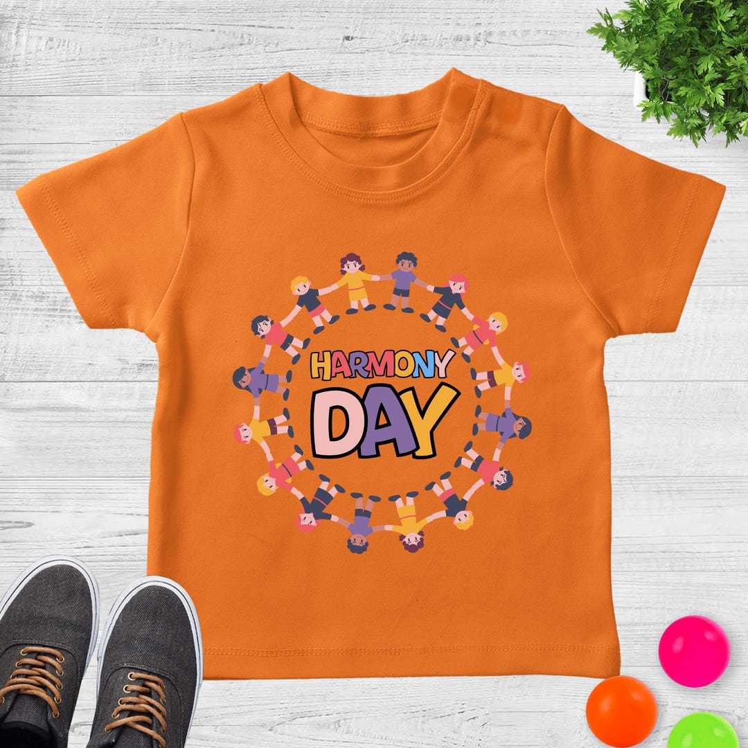 Harmony Day T-shirt, Harmony Day - 21st March, Orange Harmony Day T ...