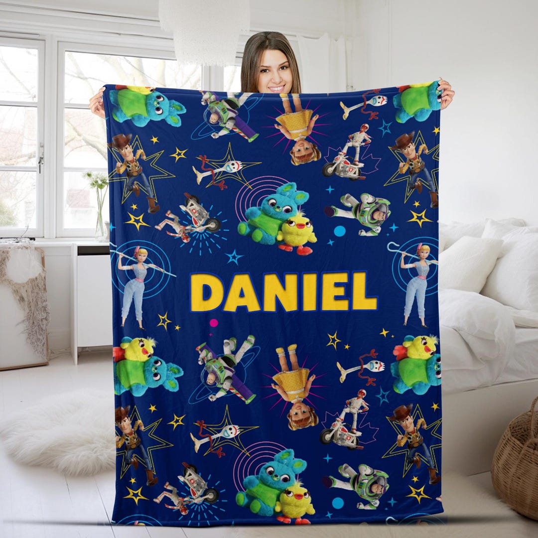 Personalized Toy Movie Blanket, Characters Blanket, Magic World Blanket ...