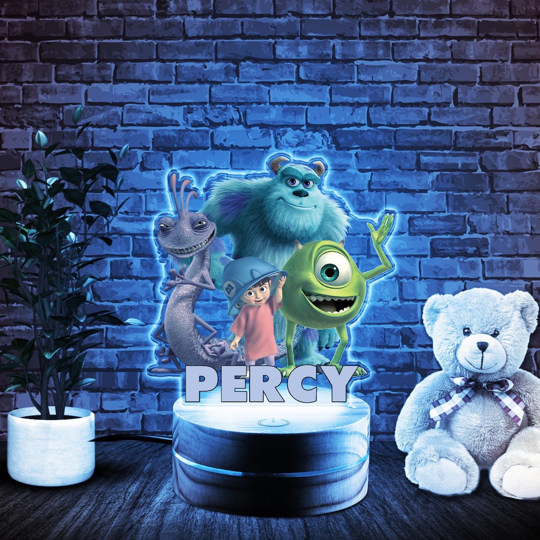 Personalize Monsters Inc Night Light, Kids Night Light Nursery Decor ...