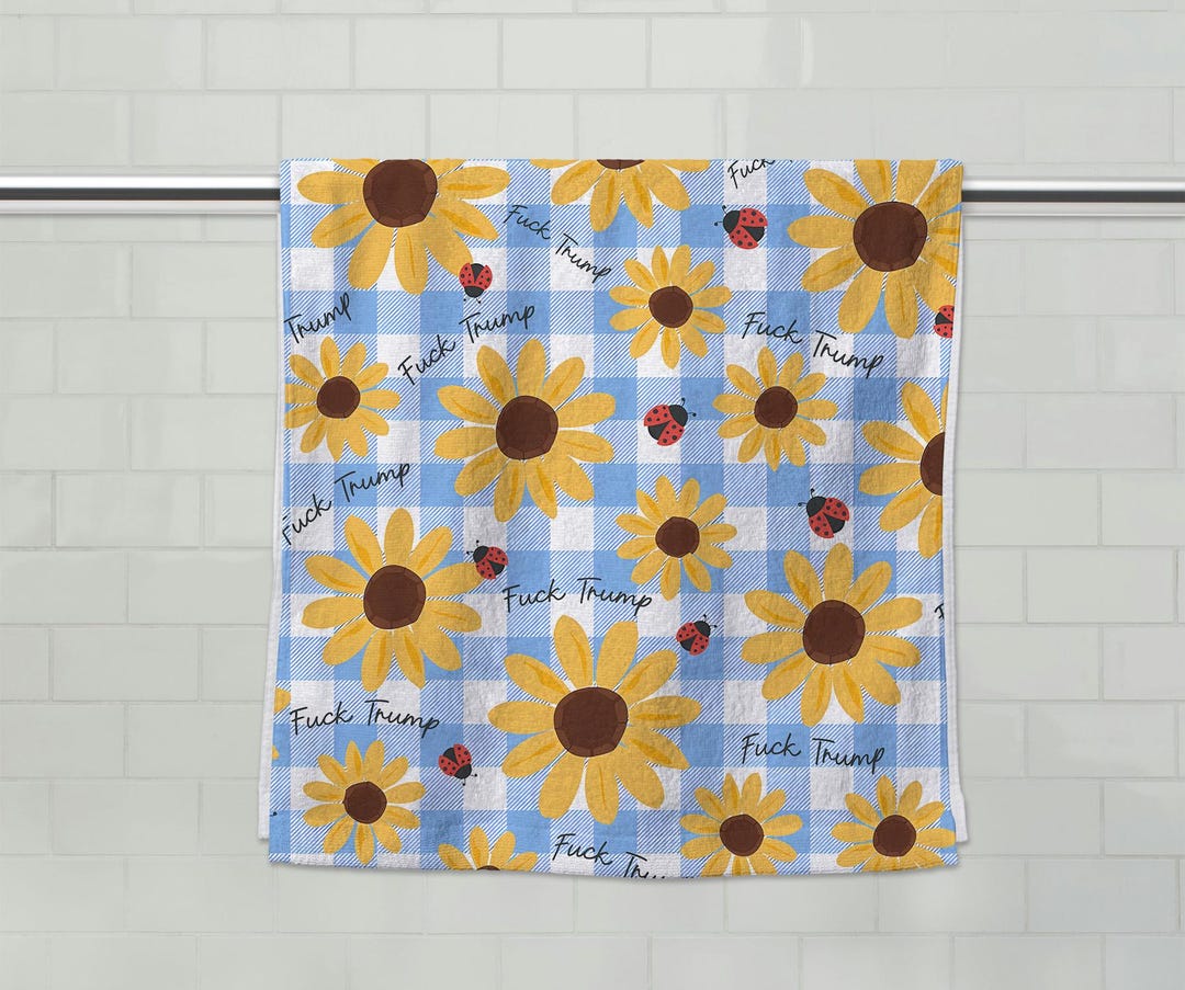 Subtle Fck Trump Hand Towel, Anti Trump Tea Towel, Political Home Decor ...