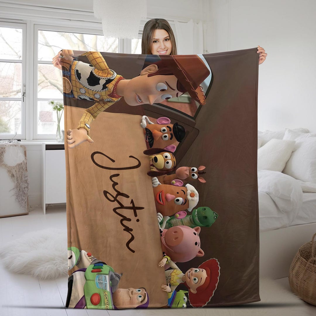 Personalized Disney Pixar Toy Story Blanket, Custom Name Blanket ...