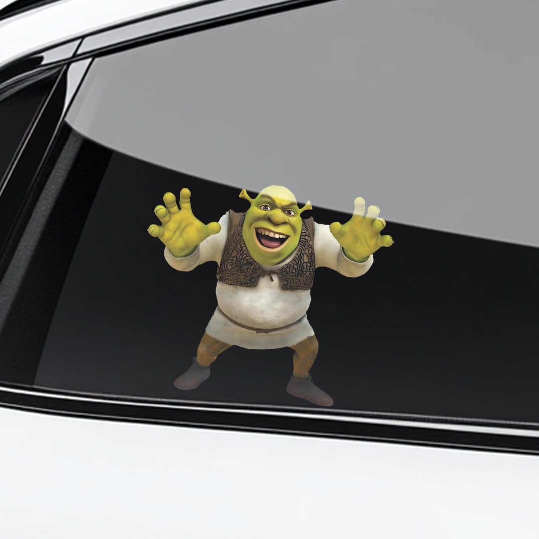 Shrek Peeker Peeking Car Window Decals - Bumper Waterproof Stickers ...