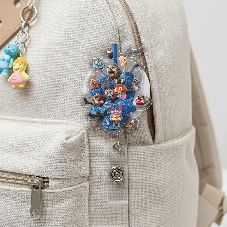 Zootopia 2 Gary the Snake Badge Reel, Custom Judy Nick Group ID Holder ...
